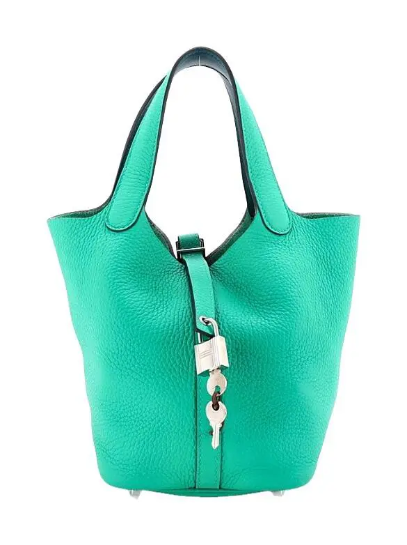 HERMES Picotin Lock Bucket Bag - Green/ Blue/ Green