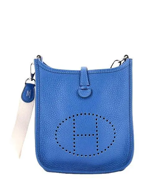 Hermès Tpm Evelyne Bag Gen Iii Clemence - Blue