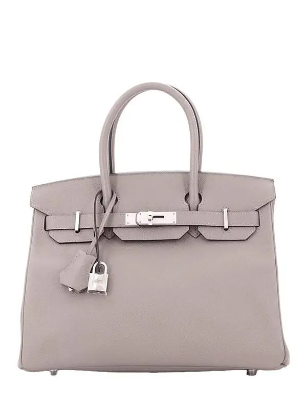 HERMES Birkin 30 Handbag - Gris Asphalte