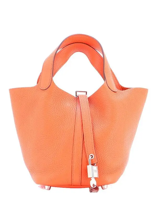 HERMES Pm Picotin Lock Bag Clemence - Orange
