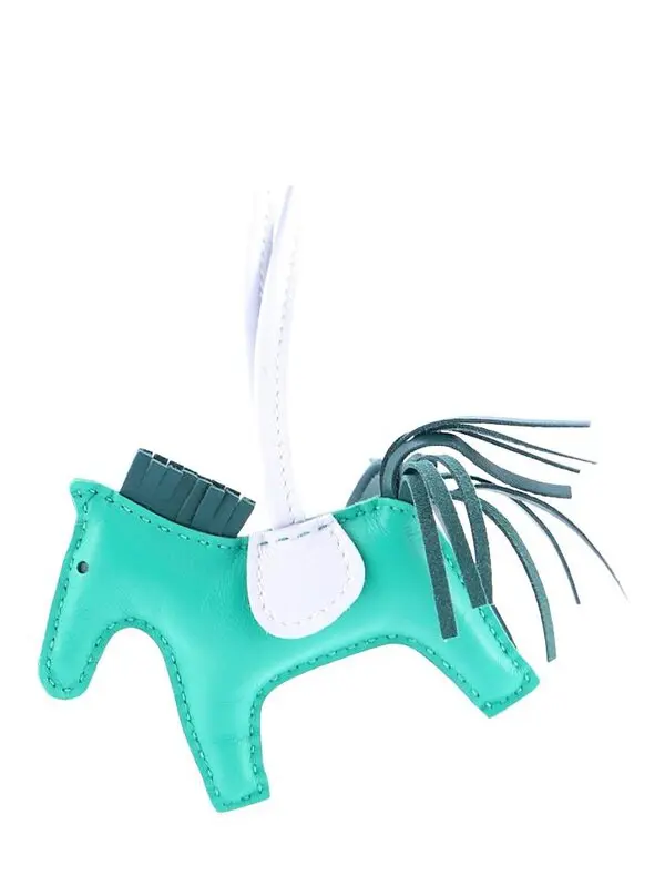 Hermès Mm Grigri Rodeo Bag Charm Leather - Green