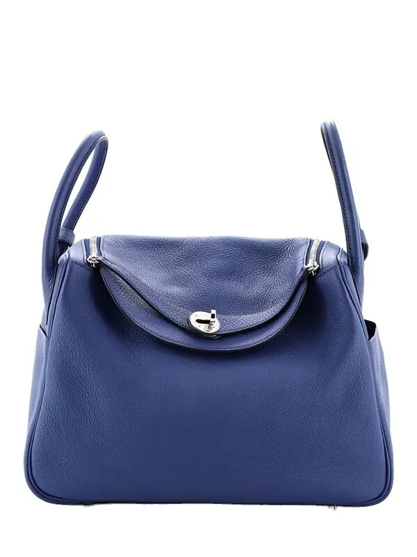 HERMES 30 Lindy Bag Clemence - Blue