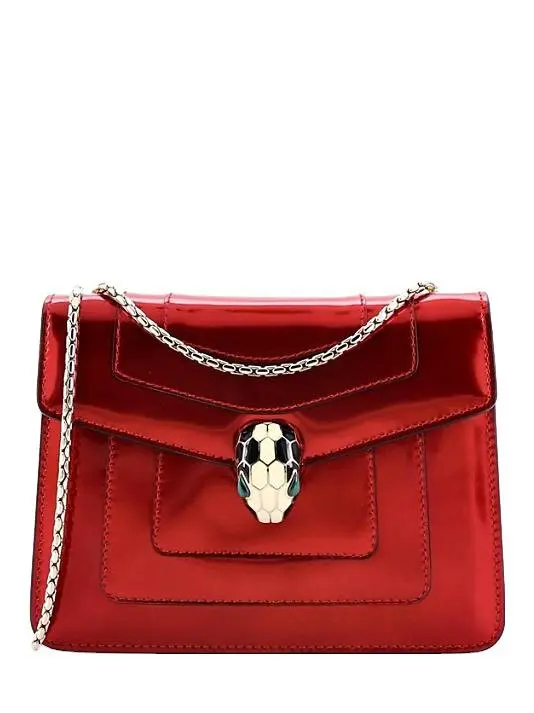 BVLGARI Small Serpenti Forever Shoulder Bag - Red
