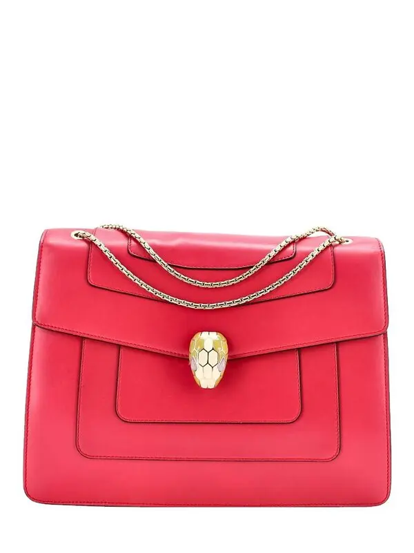 BVLGARI Medium Serpenti Forever Square Shoulder Bag - Pink