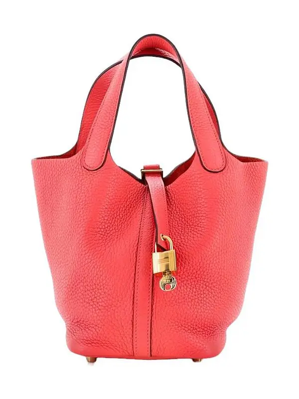 HERMES Pm Picotin Lock Bag Clemence - Red