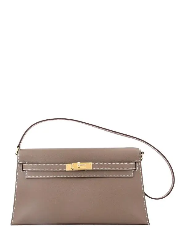 HERMES Kelly Elan Shoulder Bag Madame - Gray