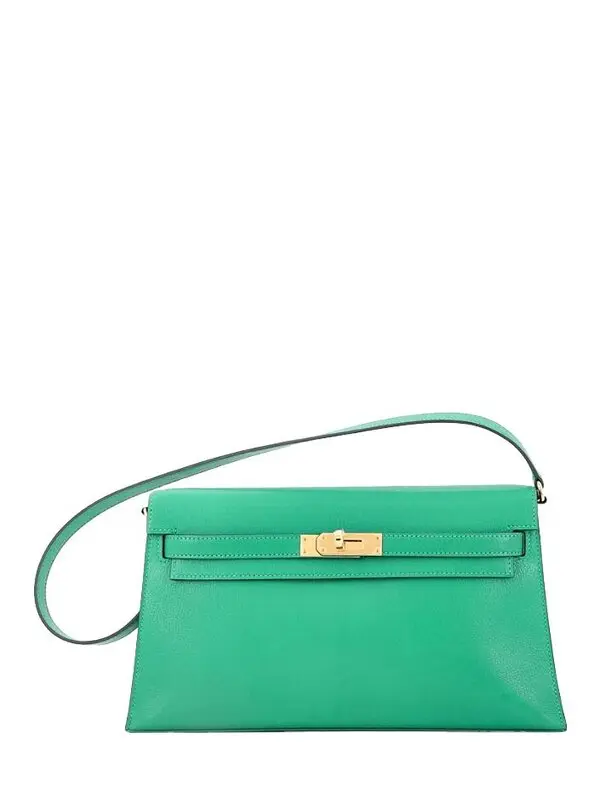 Hermès Kelly Elan Shoulder Bag Chevre Chamkila - Green