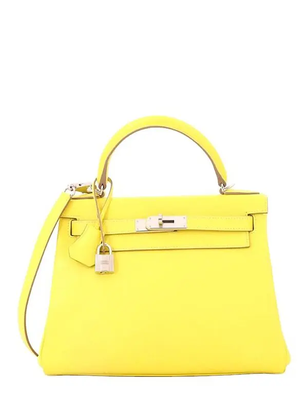 HERMES Kelly 28 Handbag - Lime