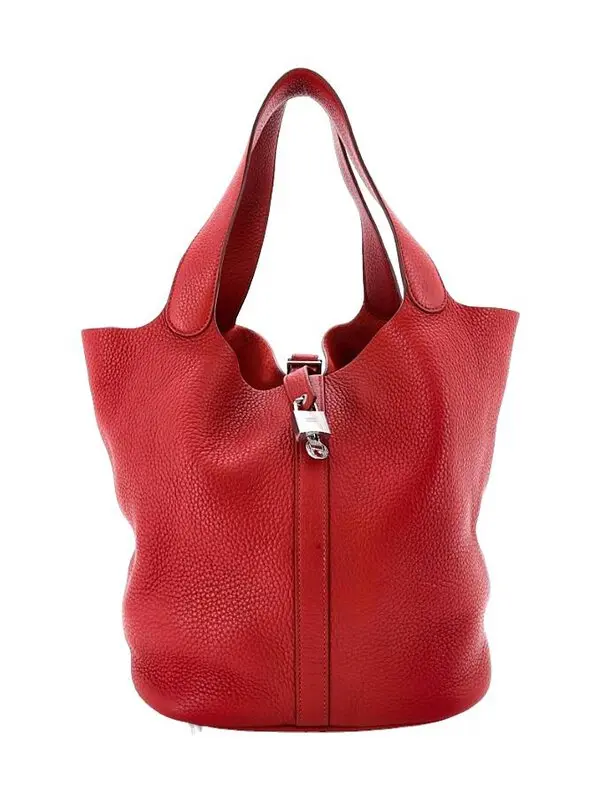 HERMES Gm Picotin Lock Bag Clemence - Red