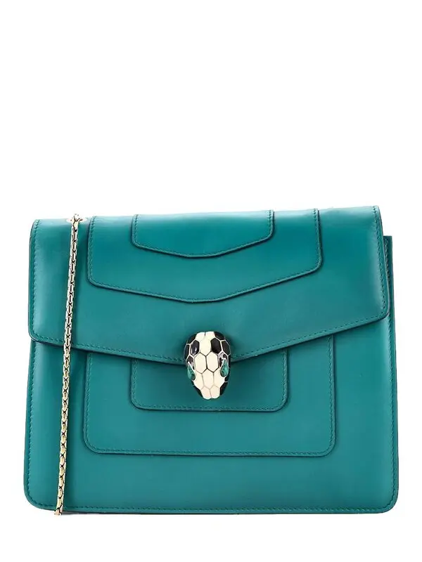 BVLGARI Serpenti Forever Square Shoulder Bag - Green