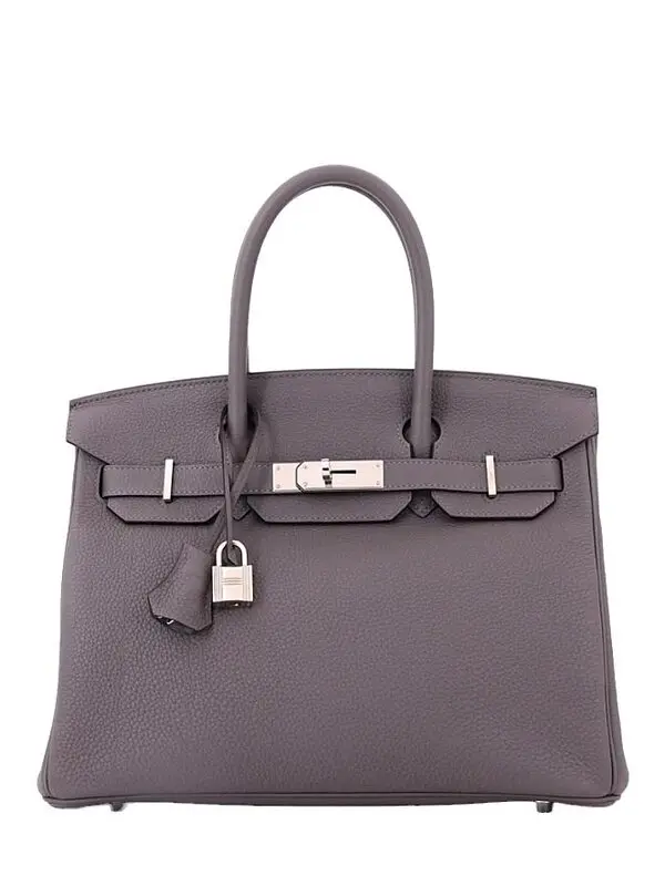 HERMES Birkin 30 Handbag With Palladium Hardware - Gris Meyer