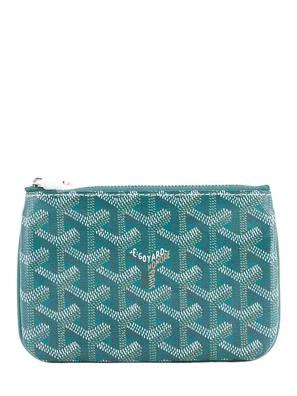 GOYARD Pm Senat Zip Pouch Coated Canvas - Green