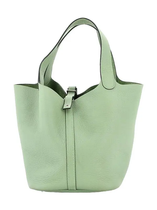 Hermès Mm Picotin Lock Bag Clemence - Green