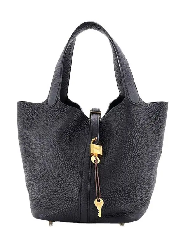 HERMES Mm Picotin Lock Bag Clemence - Black