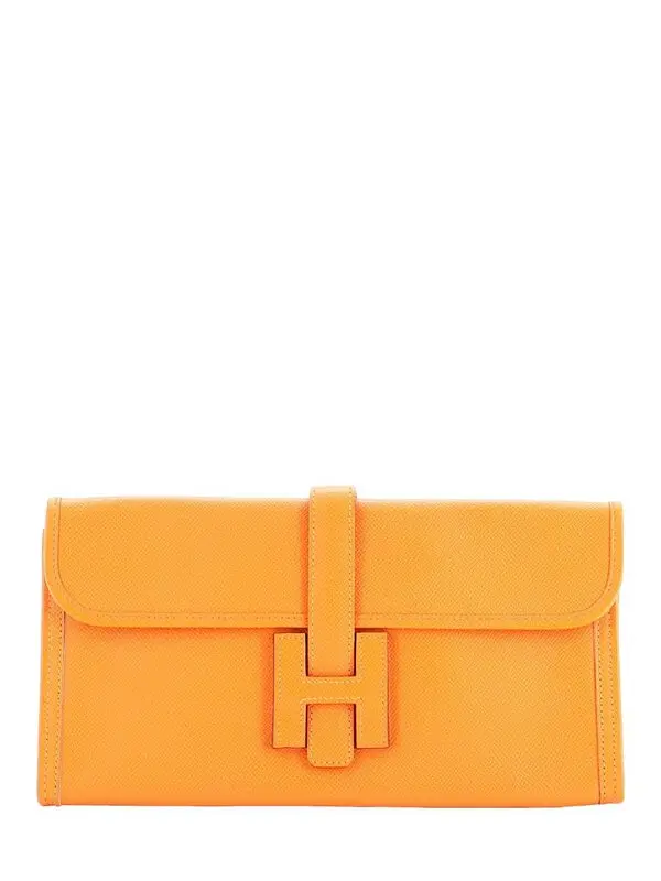 HERMES 29 Jige Elan Clutch - Orange
