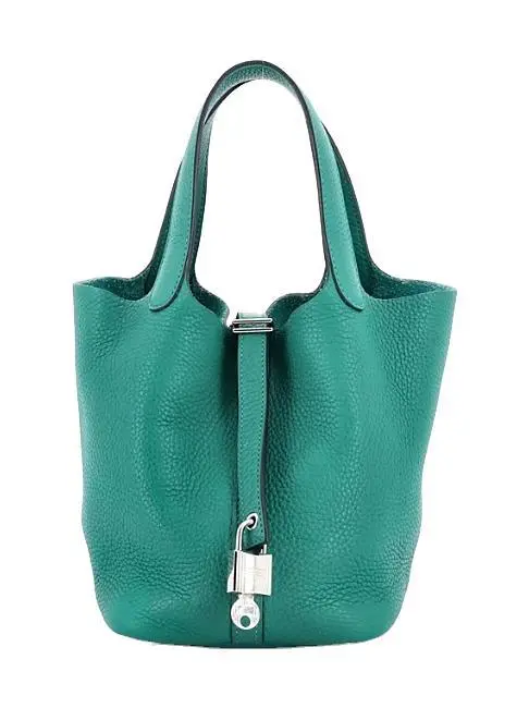 HERMES Pm Picotin Lock Bag Clemence - Green