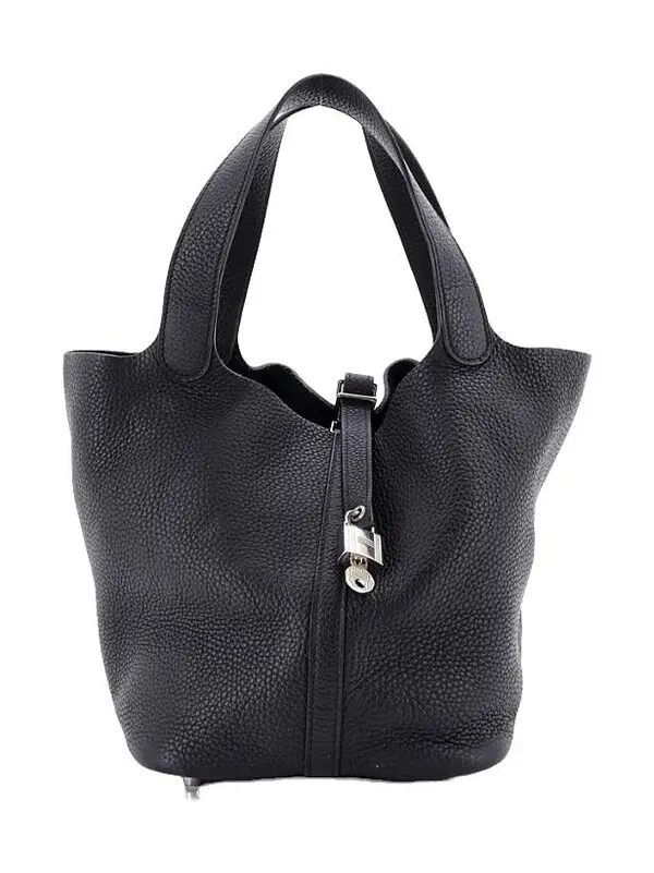 HERMES Mm Picotin Lock Bag Clemence - Black