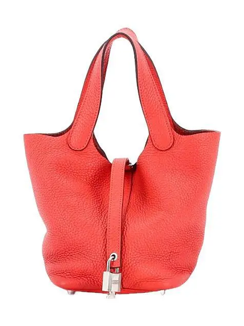 HERMES Pm Picotin Lock Bag Clemence - Red