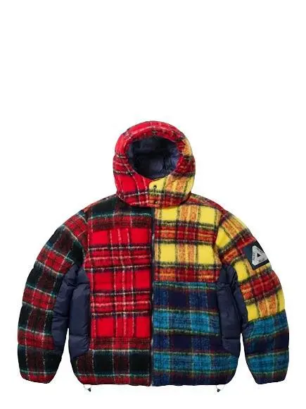 PALACE Mohair Wool Puffa Jacket - Patchwork