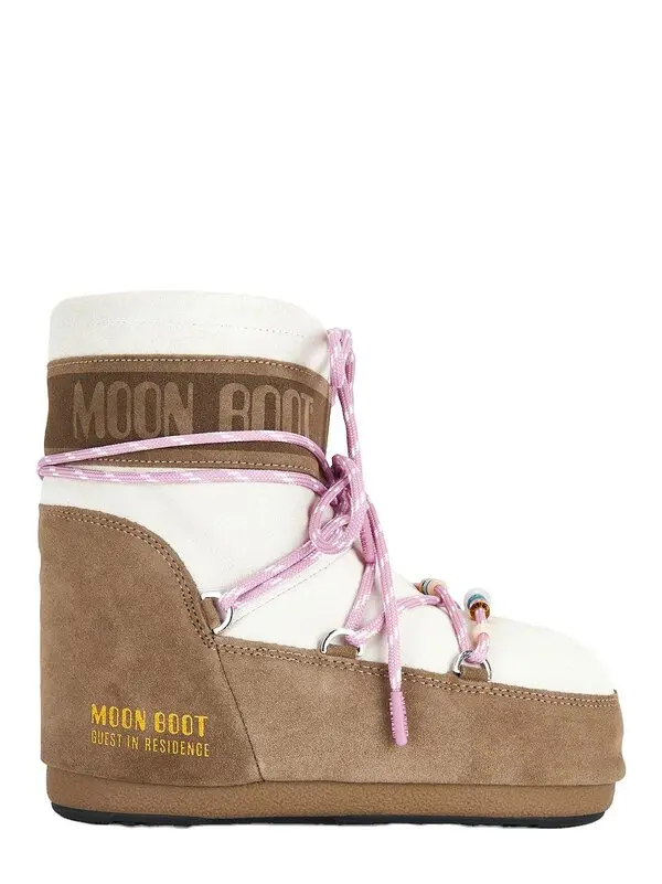 Moon Boot Icon Low Suede Boots - Honey & White Sand