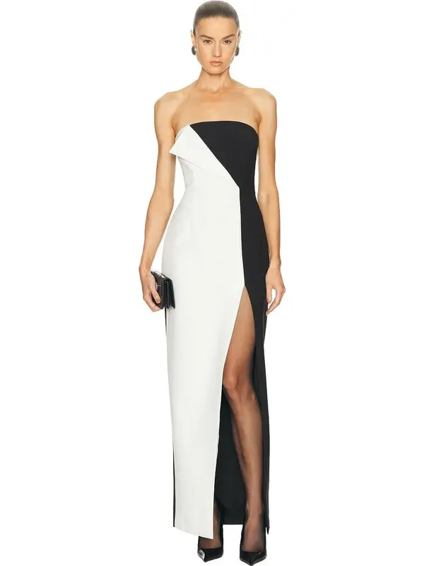 Ronny Kobo River Dress - Black & Ivory