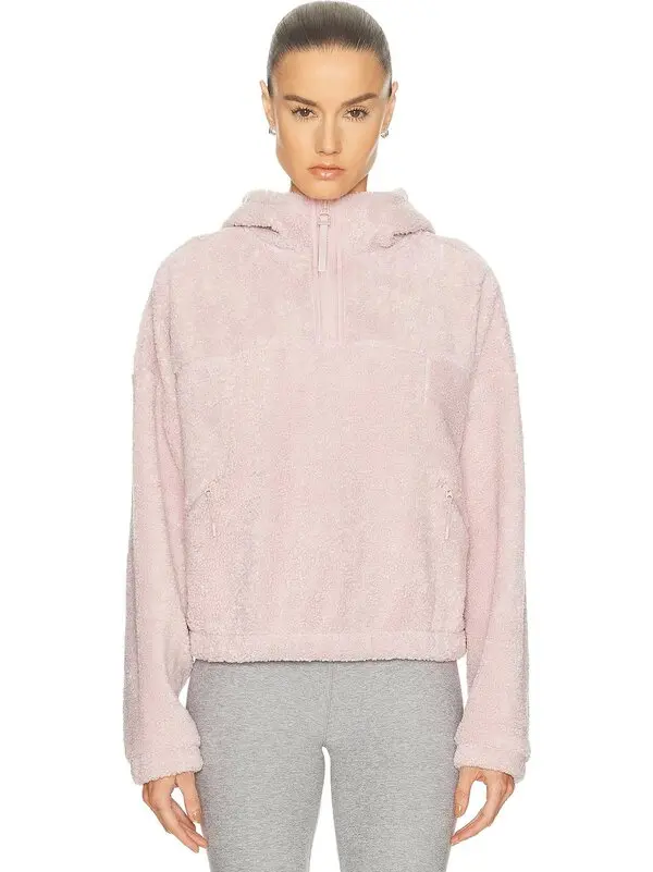 Beyond Yoga Unity Quarter Zip Up Hoodie - Pale Pink