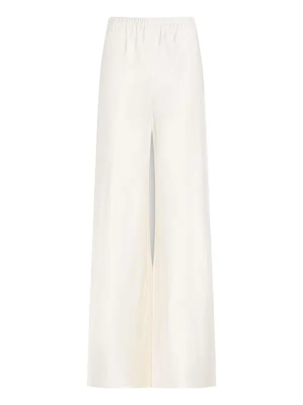 Zimmermann Satin Wide-leg Pants - Ivory