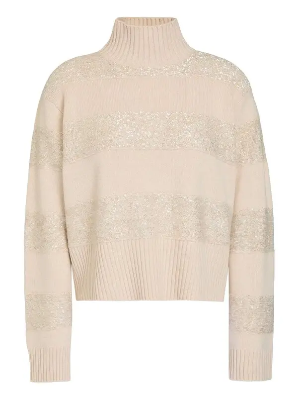 Brunello Cucinelli Sequin-embellished Sweater - Neutral