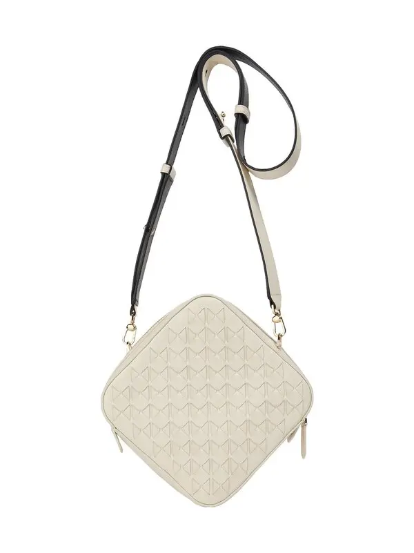 SERAPIAN Petra Woven Leather Crossbody Bag - Off-white