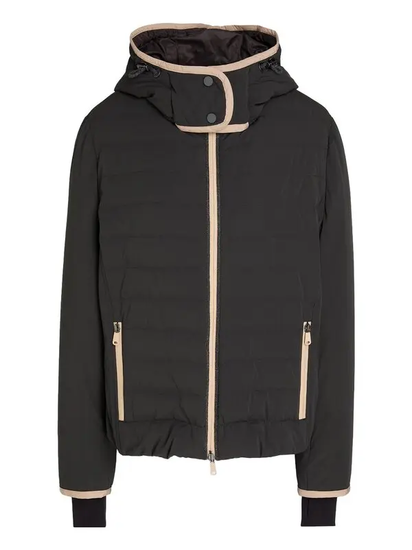 Brunello Cucinelli Quilted Shell Hooded Down Jacket - Charcoal