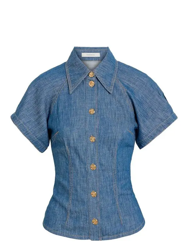Zimmermann Denim Shirt - Mid Denim