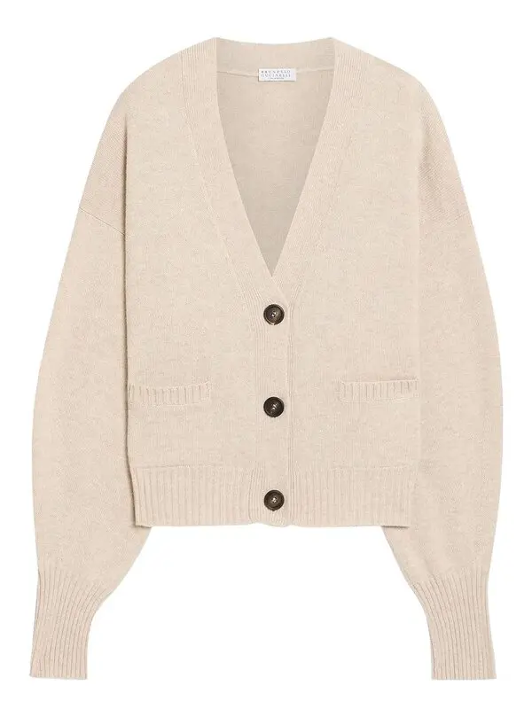 Brunello Cucinelli Cashmere Cardigan - Beige