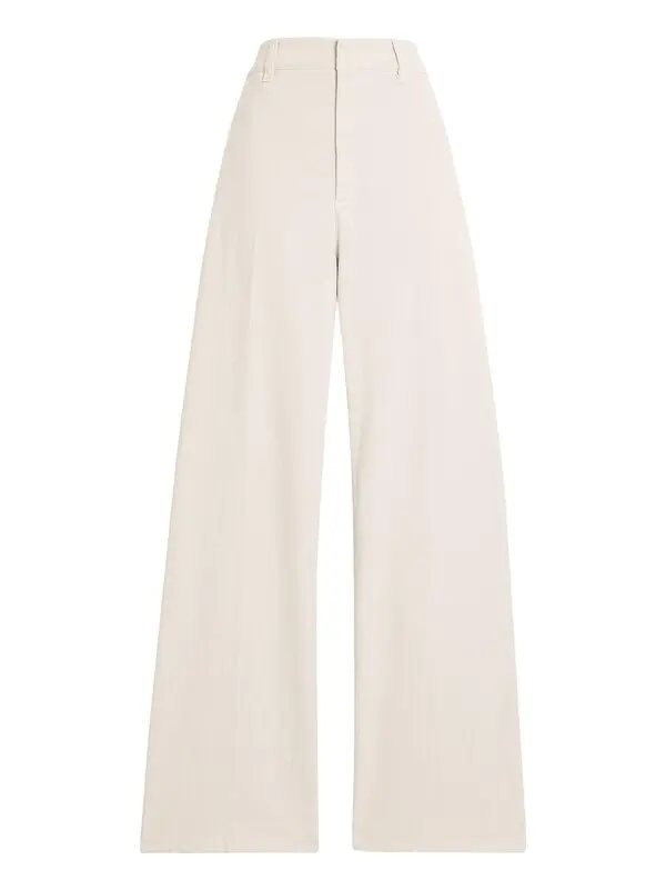 Brunello Cucinelli High-rise Wide-leg Jeans - Beige