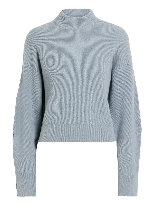 Brunello Cucinelli Bead-embellished Cashmere Sweater - Light Blue