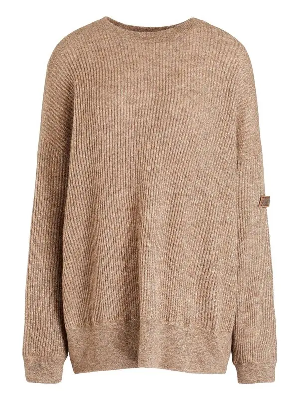 Brunello Cucinelli Metallic Ribbed-knit Sweater - Camel