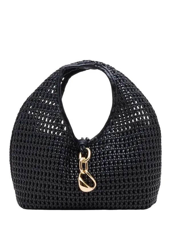 Dolce Vita Dahlia Woven Handbag - Black