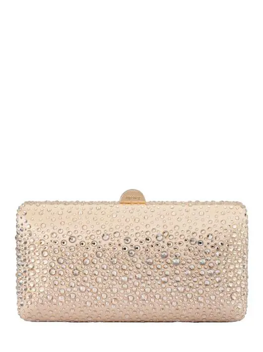 OLGA BERG Kira Hotfix Frame Clutch - Champagne