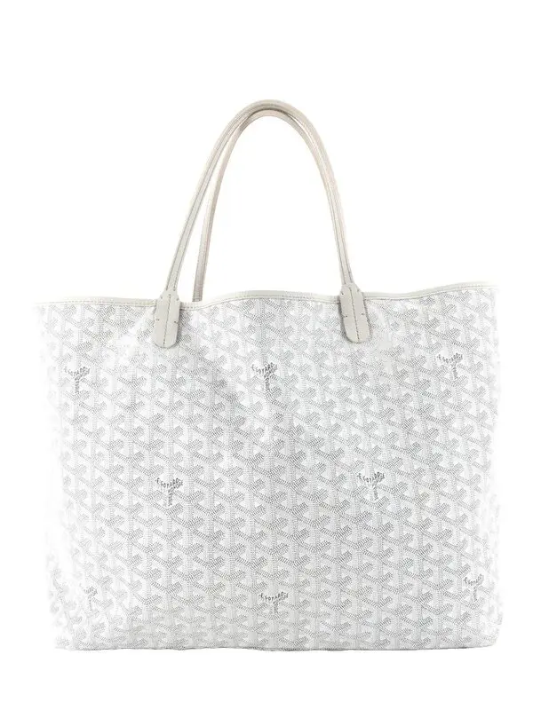 GOYARD Saint Louis Gm Tote Coated Canvas - White