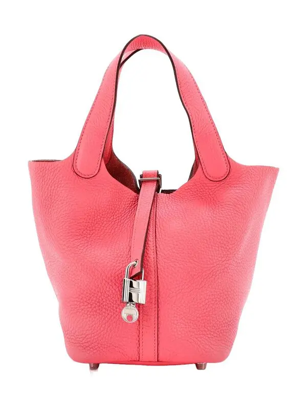 HERMES Picotin Lock Bag Clemence Pm - Rose Azalee