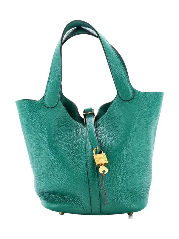 Hermès Picotin Lock Bag Clemence Mm - Vert Vertigo