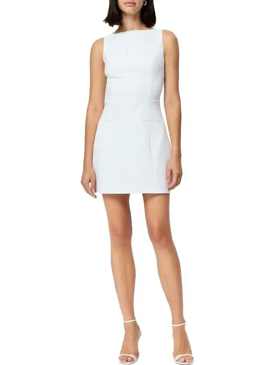 French Connection Whisper Boatneck Mini Dress - Summer White
