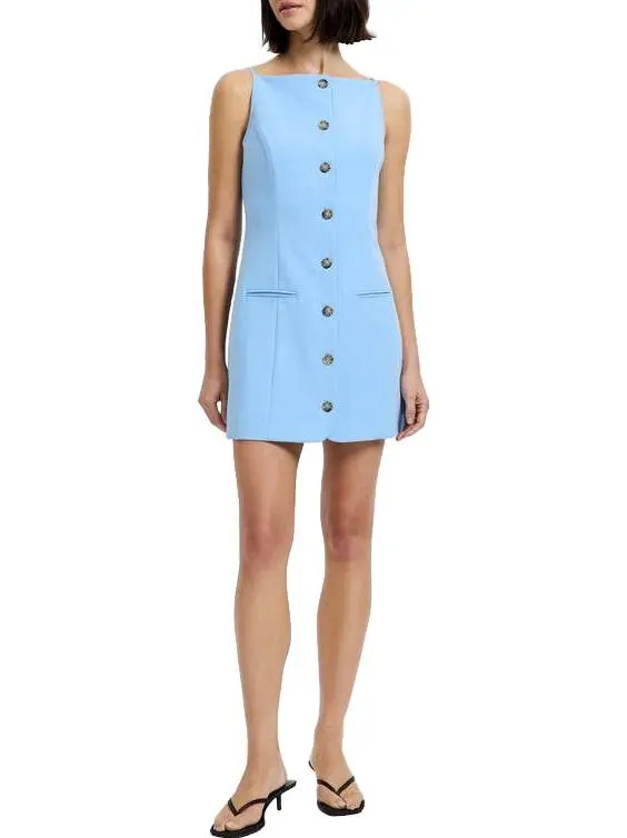 French Connection Azra Square Neck Mini Dress - Blue Hydrangea