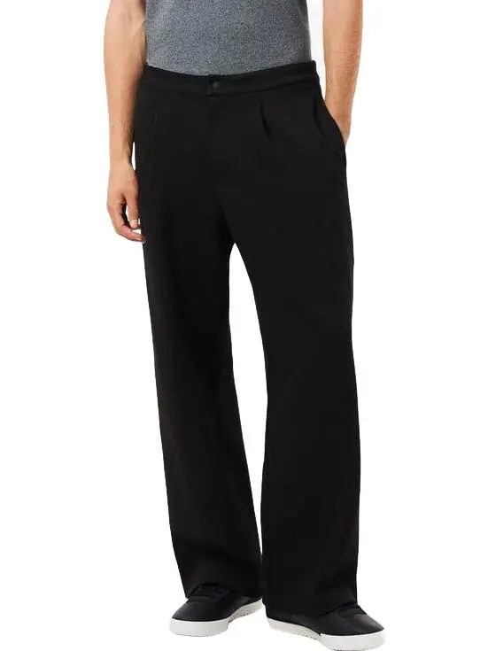 Lacoste Loose Fit Pleated Piqué Trousers - 031 Black