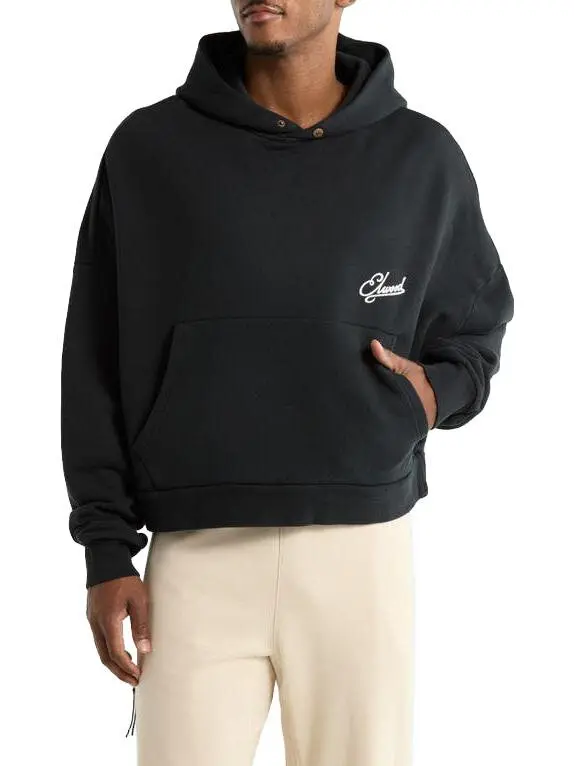 ELWOOD Logo Rectangle Hoodie - Black Ink