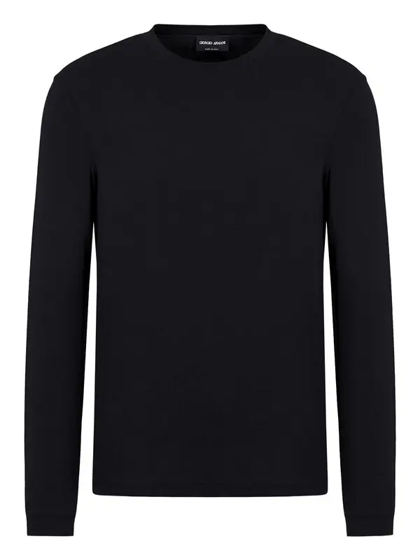 Giorgio Armani Stretch Viscose Jersey Jumper - Black