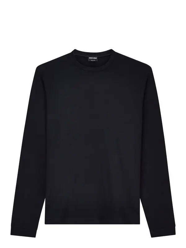 Giorgio Armani Stretch Viscose Jersey Jumper - Black