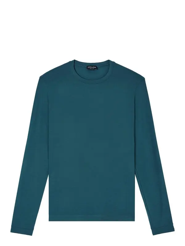 Giorgio Armani Stretch Viscose Jersey Jumper - Green