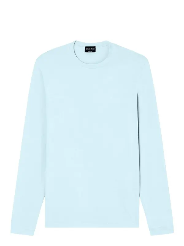 Giorgio Armani Stretch Viscose Jersey Jumper - Light_blue