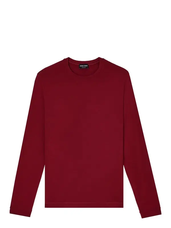 Giorgio Armani Stretch Viscose Jersey Jumper - Red