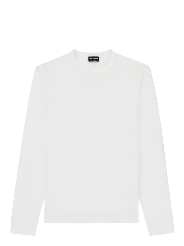 Giorgio Armani Stretch Viscose Jersey Jumper - White